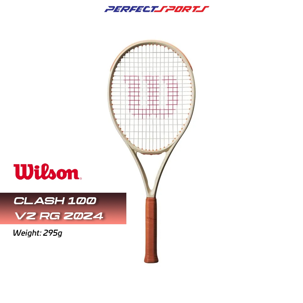Wilson Clash 100 V2 Roland Garros 2024 (295G) TENNIS CKET | Shopee Thailand