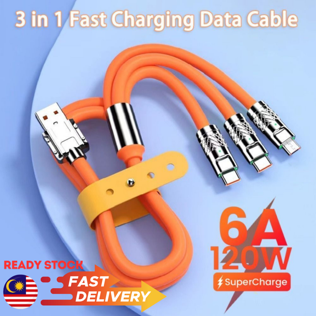 สายชาร์จเร็วสุด 3 in 1 สําหรับ Type C / Micro USB iOS Iphone Android ...