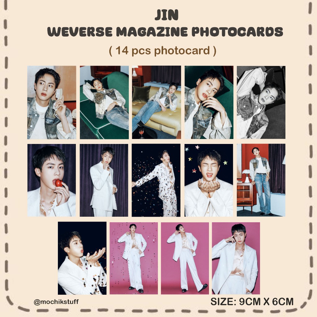 Jin_bs WEVERSE MAGAZINE การ์ดรูปถ่ายแฟนเมด | Shopee Thailand