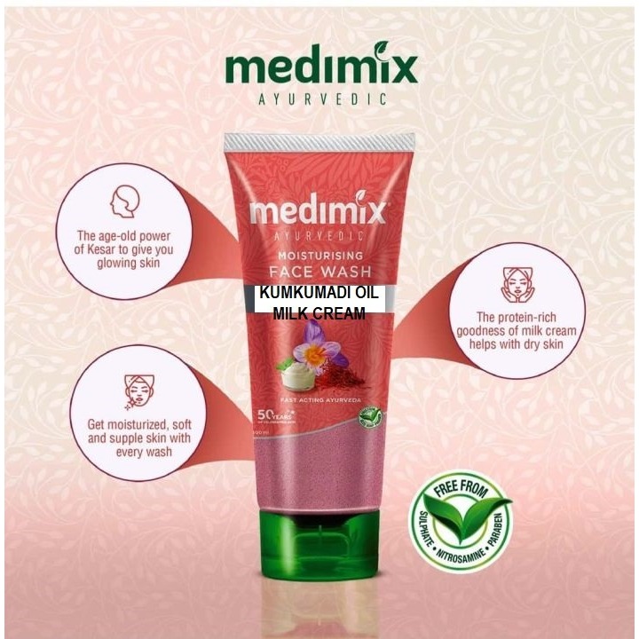 Medimix BEST AYURVEDIC KUMKUMADI FACE WASH 150ML KUMKUMADI OIL MILK ...
