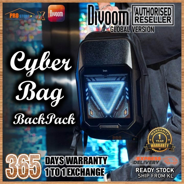 Divoom Cyber Backpack RGB พร้อม Smart LED Pixel Art Display กันน้ํา ...