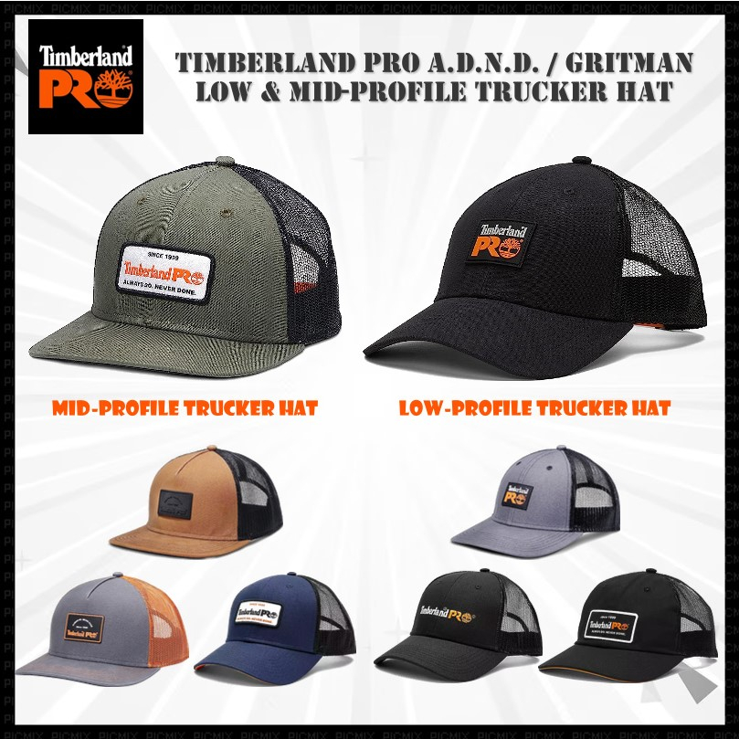 Timberland PRO AD / Gritman LOW & MID-PROFILE TRUCKER HAT หมวกเบสบอล ...