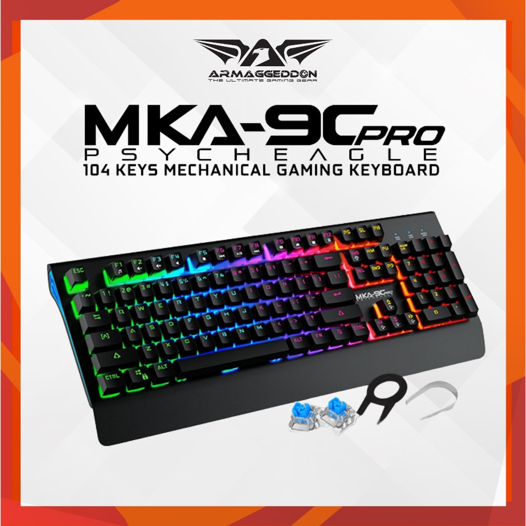 Armaggeddon MKA 9C PRO Psycheagle คีย์บอร์ดเกมมิ่ง มีสาย RGB 104 คีย์ ...