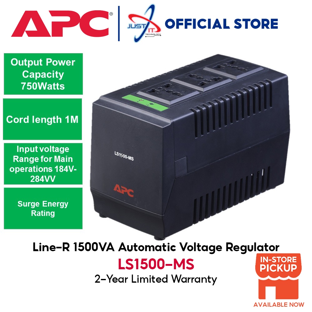 Apc Line-R เครื่องปรับแรงดันไฟฟ้าอัตโนมัติ UPS (230V/240V) LS1000-MS 1000VA/LS1500-MS 1500VA ...