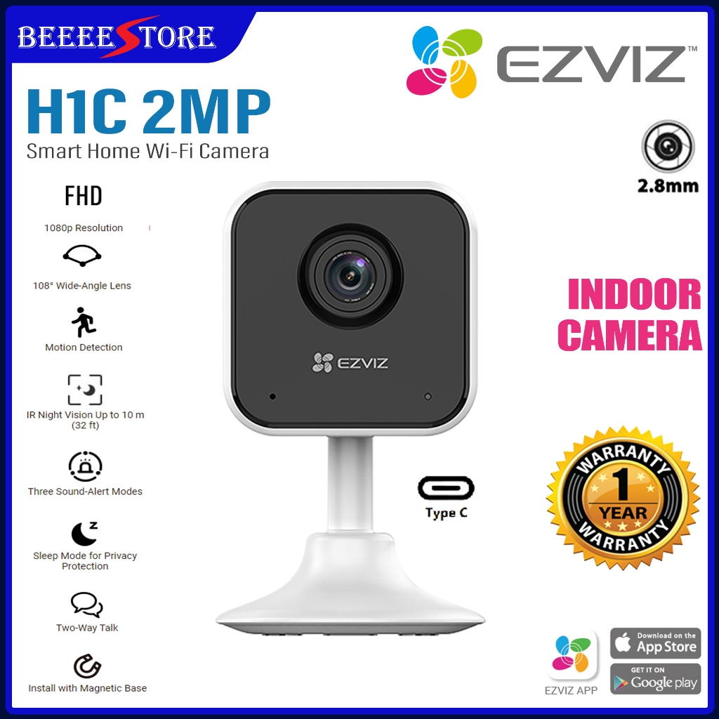 Ezviz H1C Full HD 1080P 2MP สองทาง ตรวจจับการเคลื่อนไหว ไร้สาย ในร่ม ...