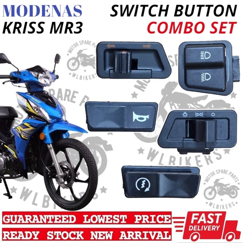 Modenas KRISS MR3 HANDLE SWITCH ปุ่ม HI LOW DIMMER SIGNAL STARTER HORN ...
