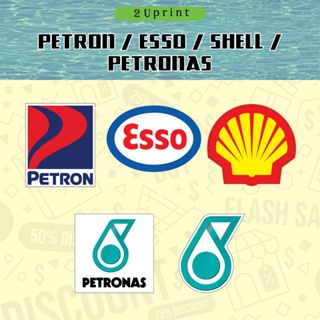 โลโก้สติ๊กเกอร์ Caltex /Bhp /Mobil /Shell /Petronas /Essso /Petron ...