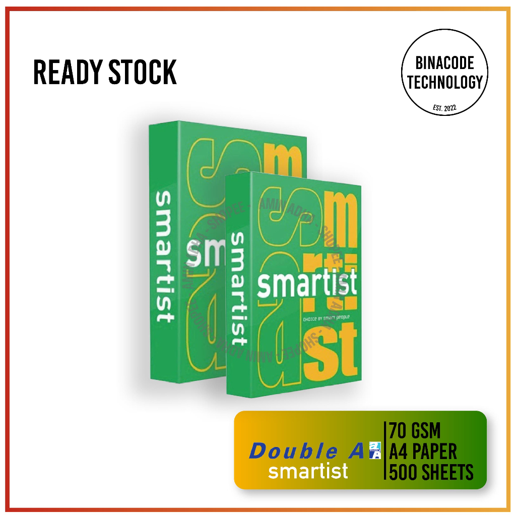 กระดาษถ ่ ายเอกสาร Smartist Double A4 70แกรม 500 แผ ่ น | Shopee Thailand