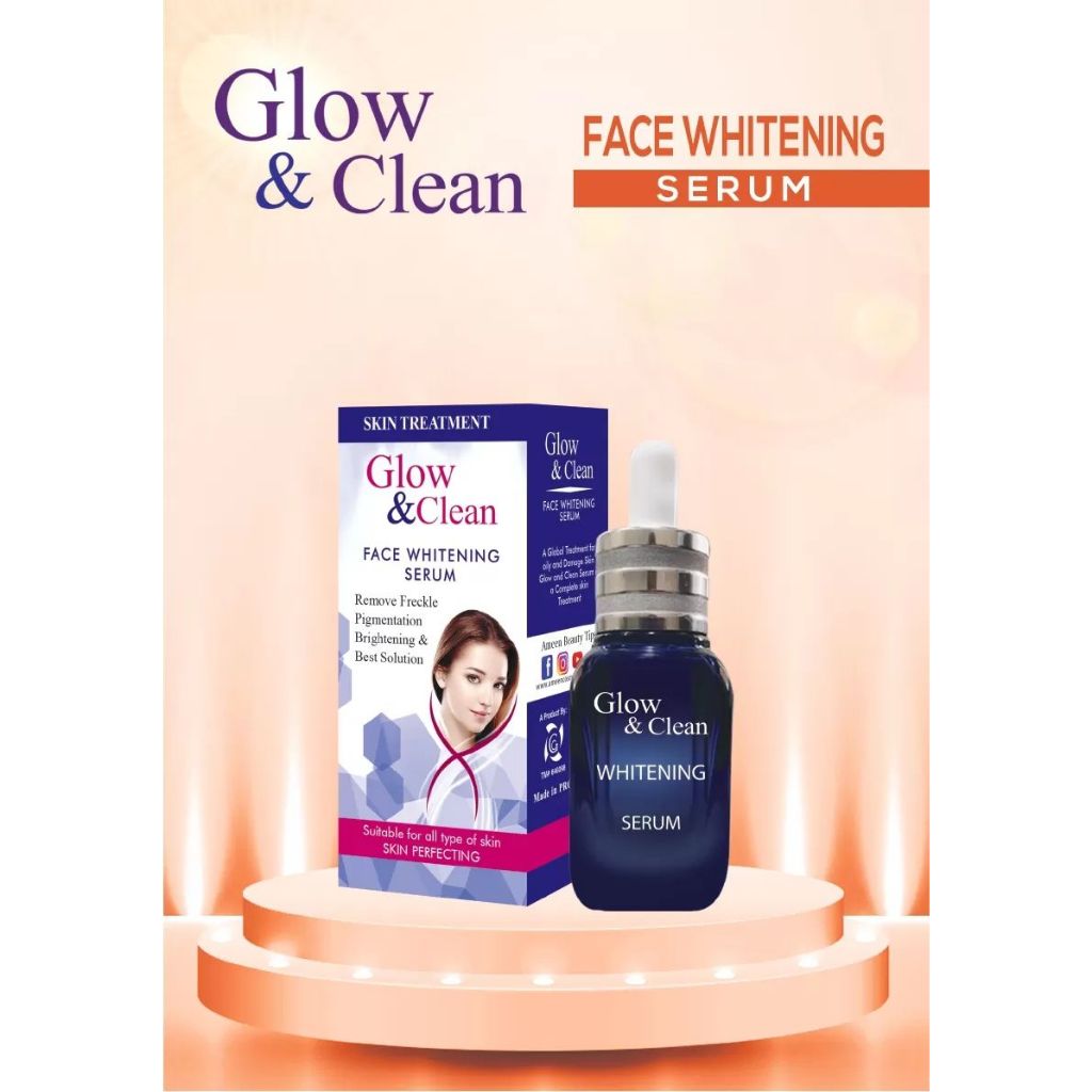 Glow &CLEAN FACE WHITENING SERUM ใหม่ 2024 | Shopee Thailand