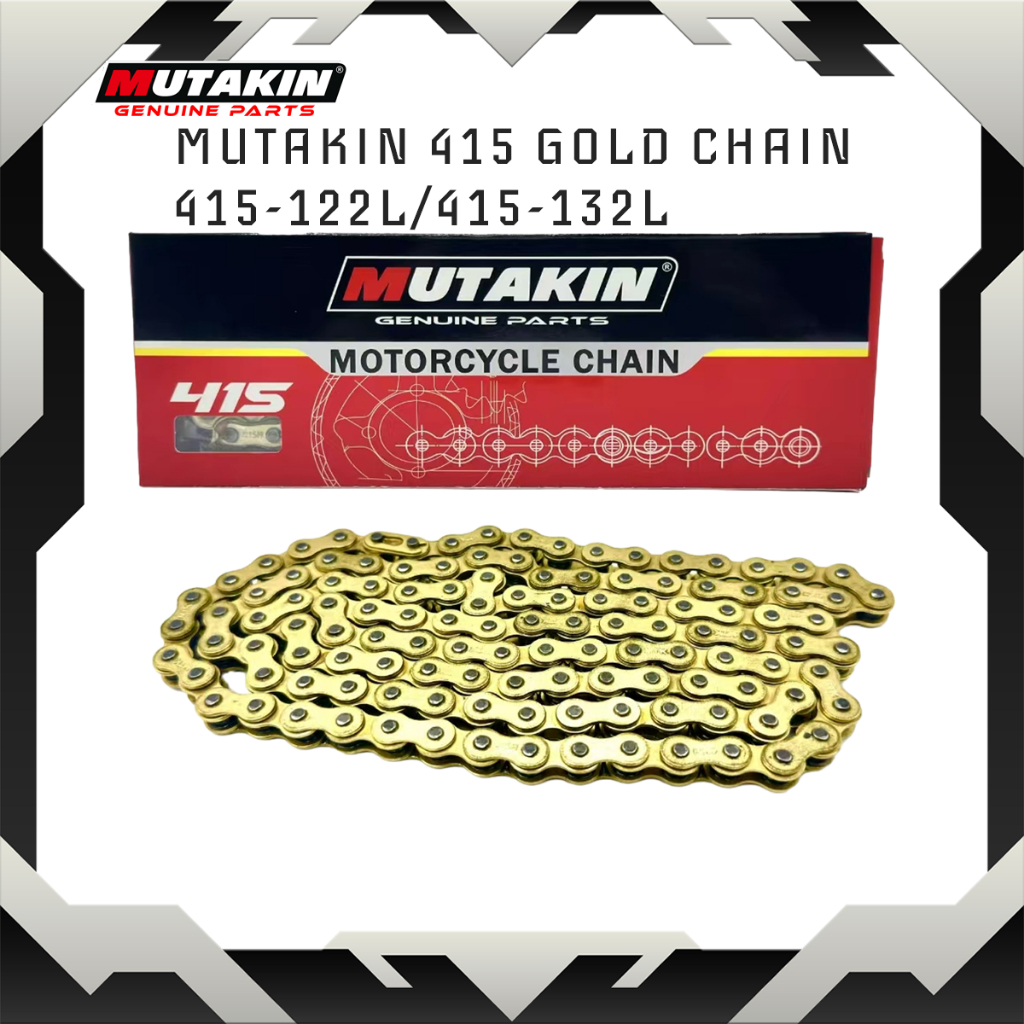 Mutakin GOLD CHAIN 415 122L 132L คุณภาพสูง SEAMLESS BUSH HEAVY DUTY ...