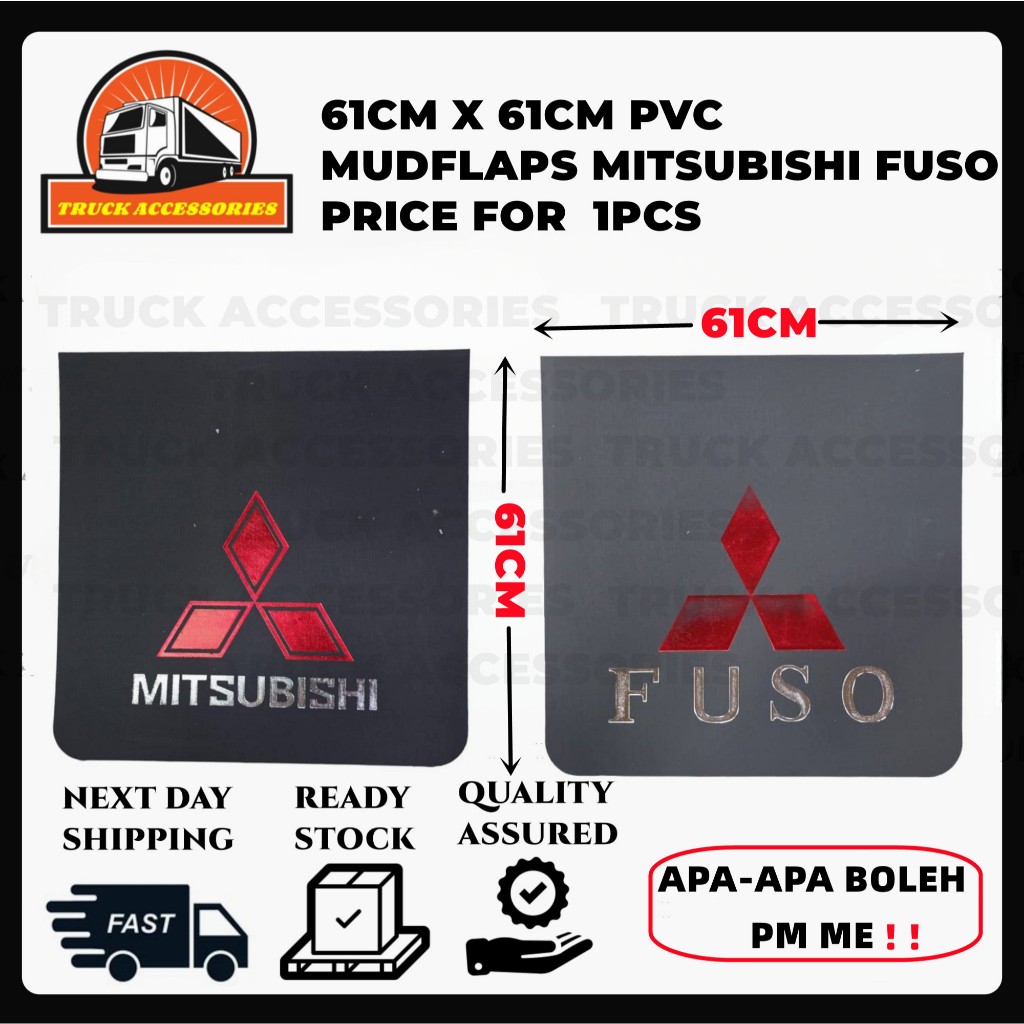 61cm X 61CM PVC MUDFLAPS MITSUBISHI FUSO ราคา 1 ชิ้นคุณภาพดี | Shopee ...