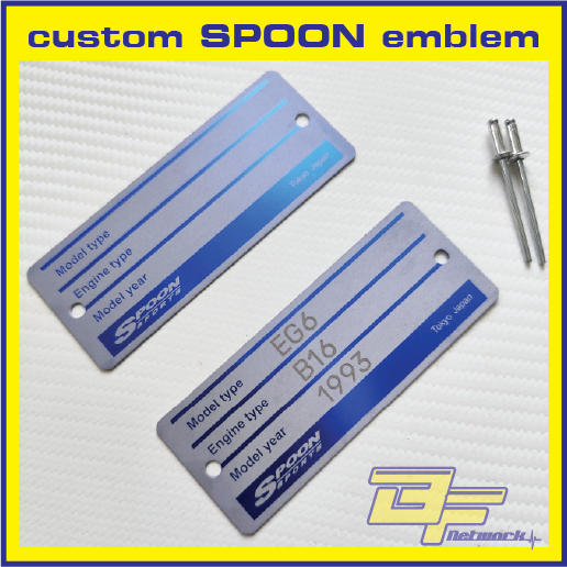 Custom Spoon แผ่นสัญลักษณ์อลูมิเนียมช้อนป้าย JDM HONDA จานช้อน | Shopee ...