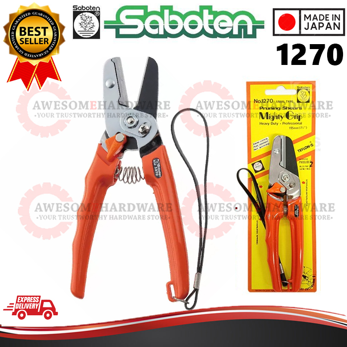 Saboten JAPAN 1270 MIGHTY GRIP ANVIL CUTTER ประเภทสวน PRUNING SHEARS ...