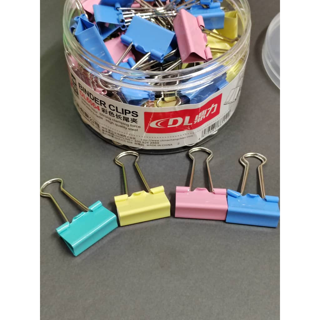 COLORFUL 25MM BINDER CLIP/DOUBLE CLIP/FOLD BACK CLIP | Shopee Thailand