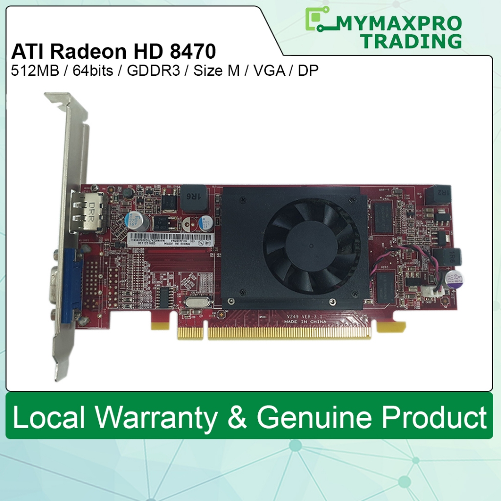 Amd ATI Radeon HD 8470 512MB 64Bits GDDR3 พอร์ตแสดงผล VGA (REFURBISHED ...