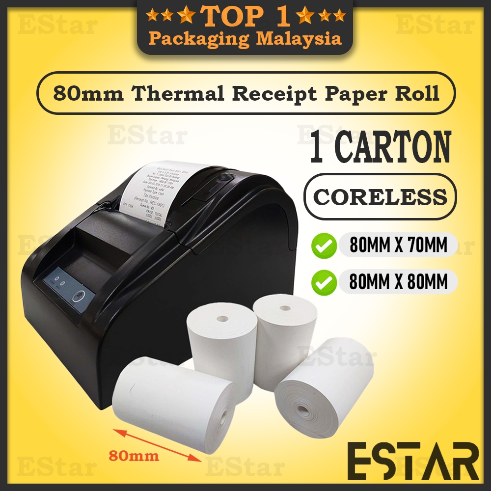 ม้วนกระดาษความร้อน POS 80*70 มม. 80*80 มม. TP03 | Shopee Thailand