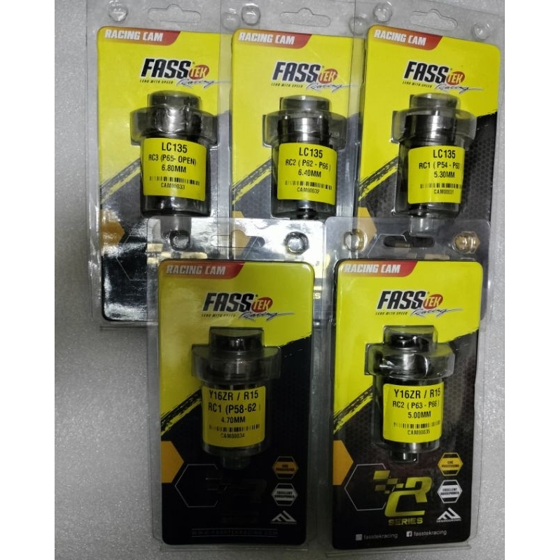 Fasstek เพลาลูกเบี้ยว LC135 Y15ZR Y16ZR R15 ( RC1 RC2 RC3 CAM RACING Y15 LC Y16 ESR GSM | Shopee ...