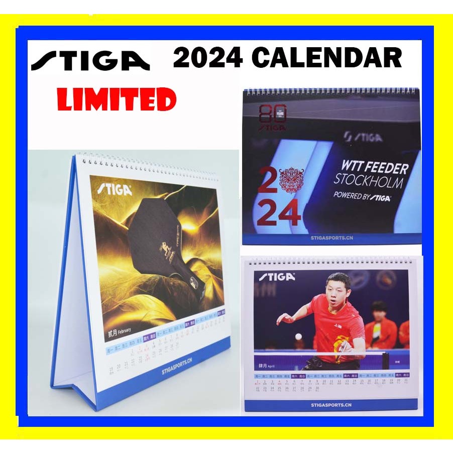 Stiga 2024 TABLE CALENDAR TABLE TENIS CALENDAR PING PONG | Shopee Thailand