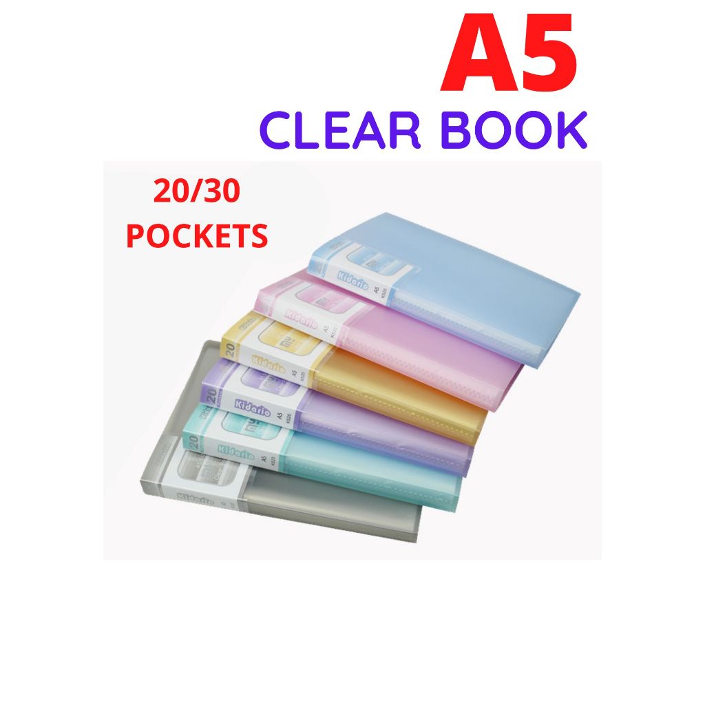 [ 20/30 POCKET ] A5 KIDARIO PP CLEAR BOOK / CLEAR HOLDER A5 / A5 ไฟล์ ...