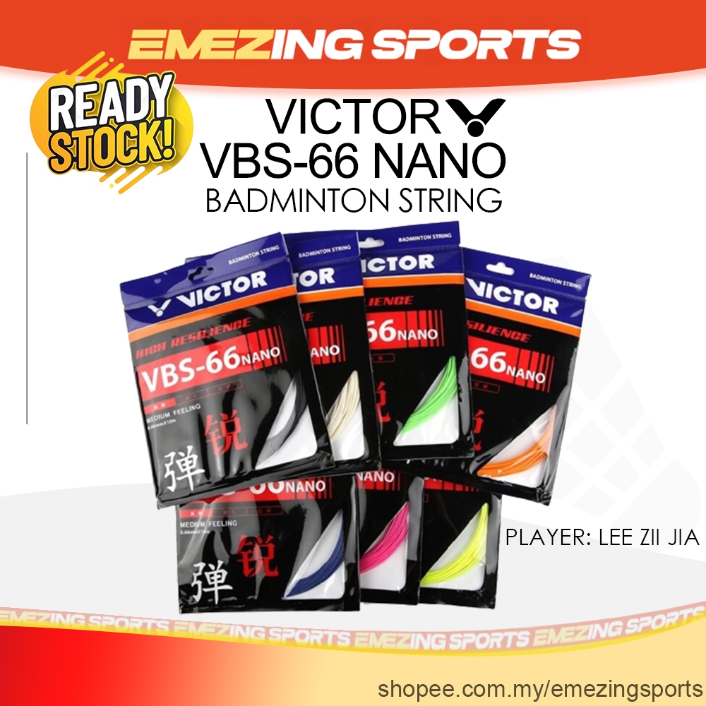 สายแบดมินตัน Victor VBS-66 NANO String - VBS-66N - โดยใช้โดย: Lee Zii Jia (VBS66N VBS66 VBS 66 ...