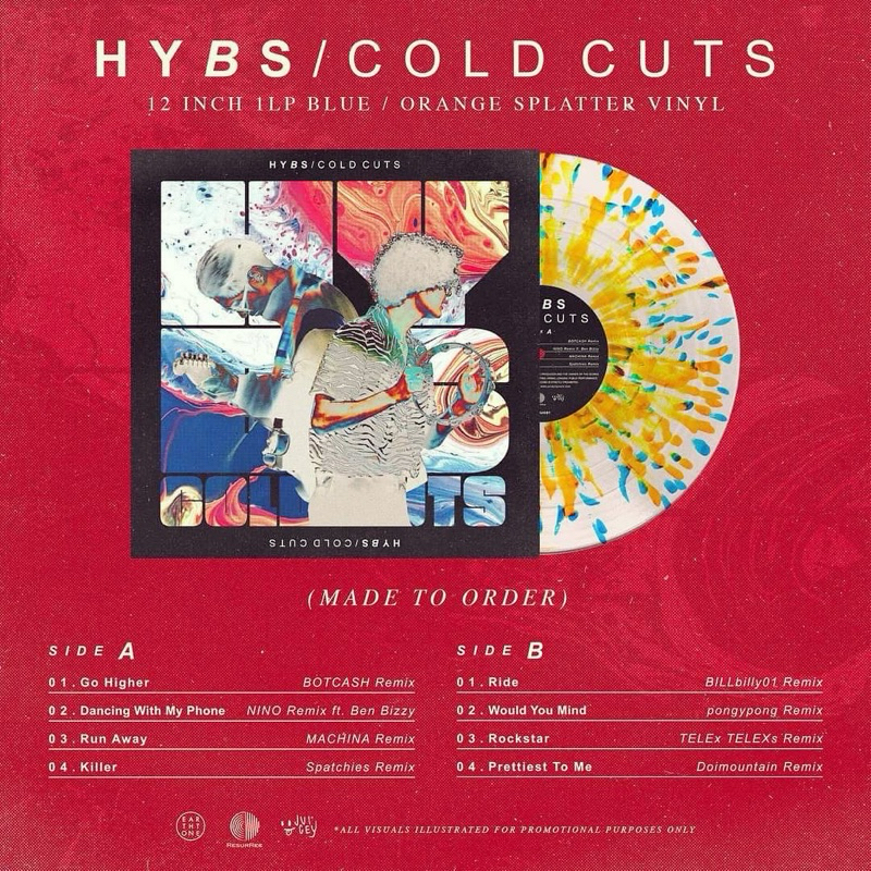 Hybs - แผ่นไวนิลกระเด็น Cold Cuts (รุ่นลิมิเต็ดอิดิชั่น รีมิกซ์ สีฟ้า ส้ม) | Shopee Thailand