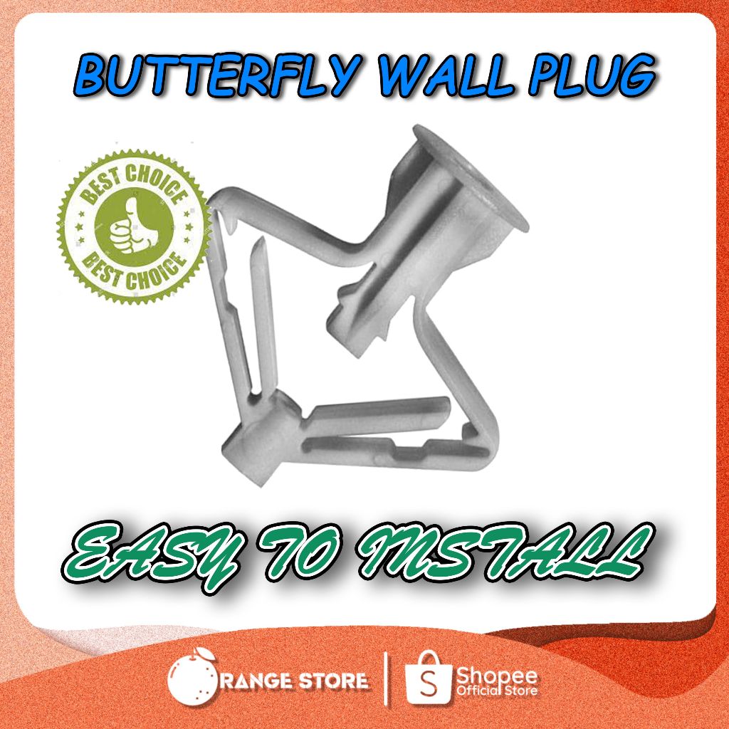 คุณภาพดี Partition Wall Plug Butterfly Wall Plug Plaster Celling PVC ...