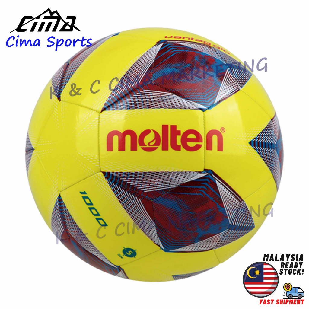 ลูกฟุตบอล Molten Bola Sepak F5A1000 ขนาด 5 ฟรีเข็ม | Shopee Thailand