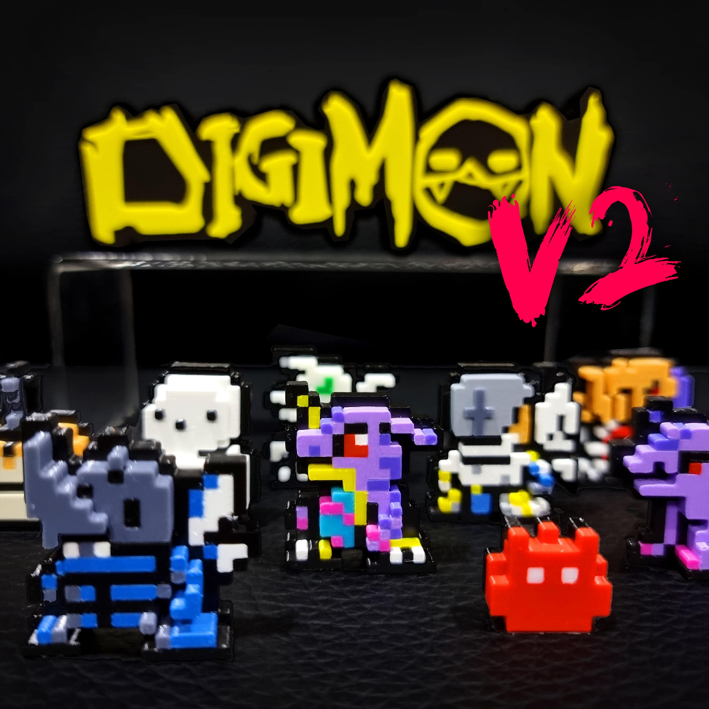 Digimon Digivice Vpet เวอร์ชัน 2 Pixel Art Classic Look พวงกุญแจฟิกเกอร ...