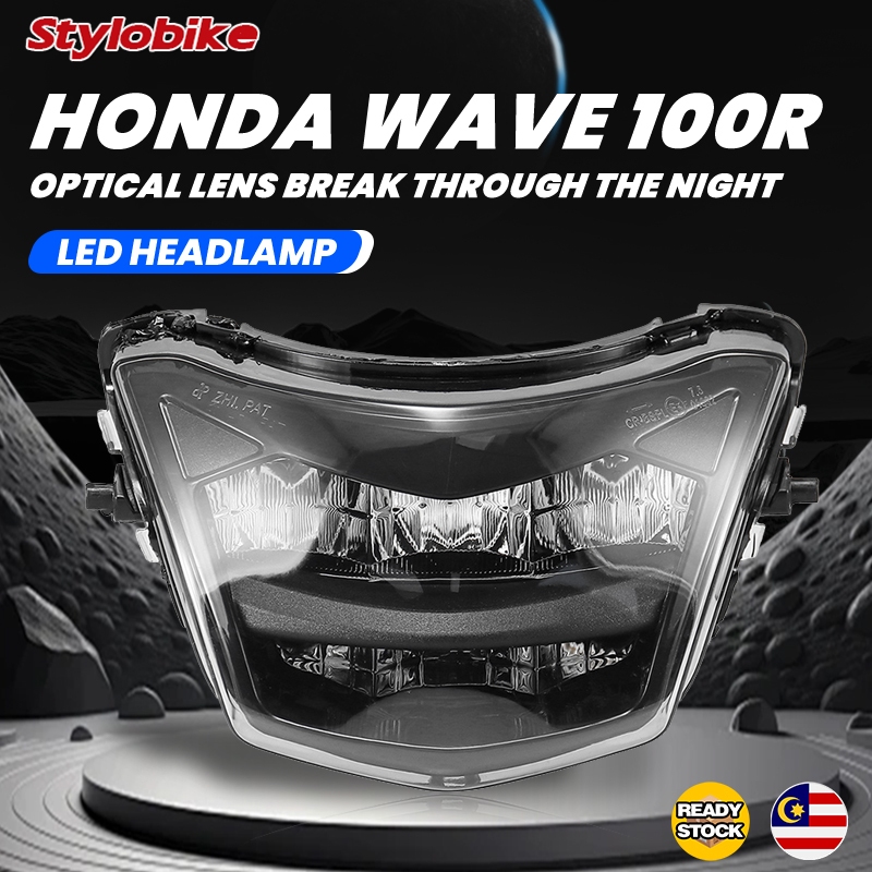 Honda W100R WAVE100R ไฟหน้า LED W100-R WAVE100 R Lampu Depan Head Light ...