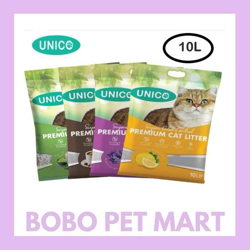Unico Super Premium Clumping Cat Litter 10L / รสสุ่ม Pasir Kucing ...