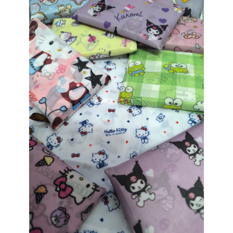 กระเป๋าช้อปปิ้ง กระเป๋ารีไซเคิลแบบใช้ซ้ําได้ กระเป๋าของชํา Hello Kitty KT Melody Kuromi Pochacco ...