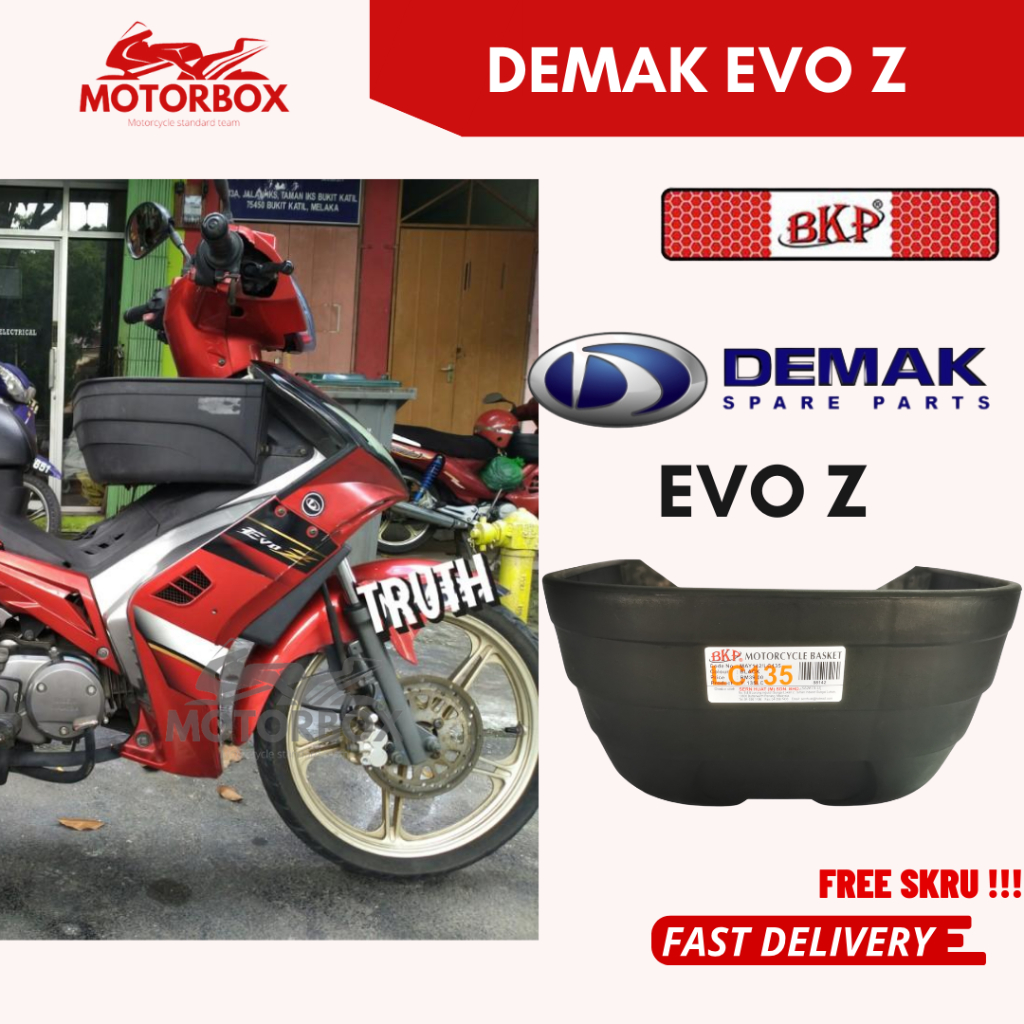 BKP BAKUL DEMAK EVOZ EVO Z LC135 V1 LC รุ่นแรกพลาสติก PVC มอเตอร์ตะกร้าด้านหน้า DEPAN RAGA ...