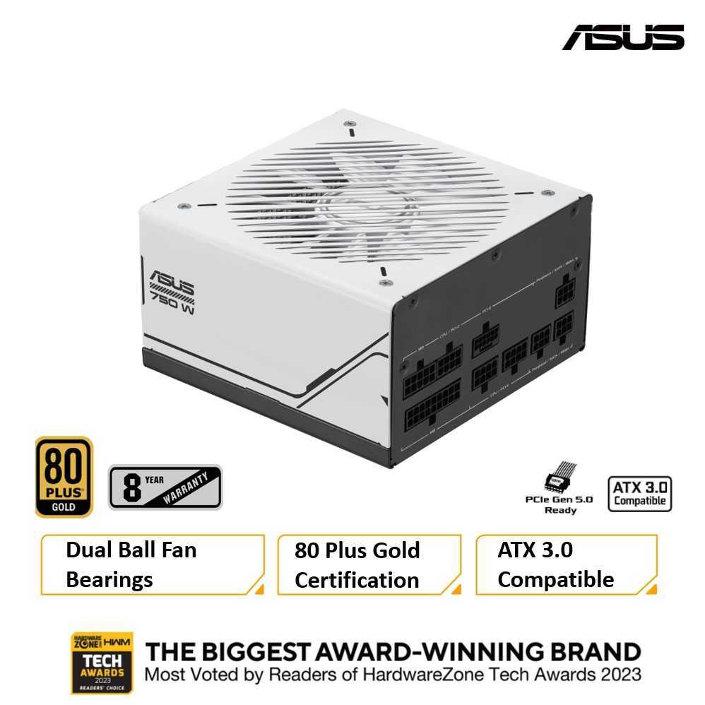 Asus Prime 750W Gold PSU Power Supply Unit ATX 3.0 ใช้งานร่วมกับ Fully ...