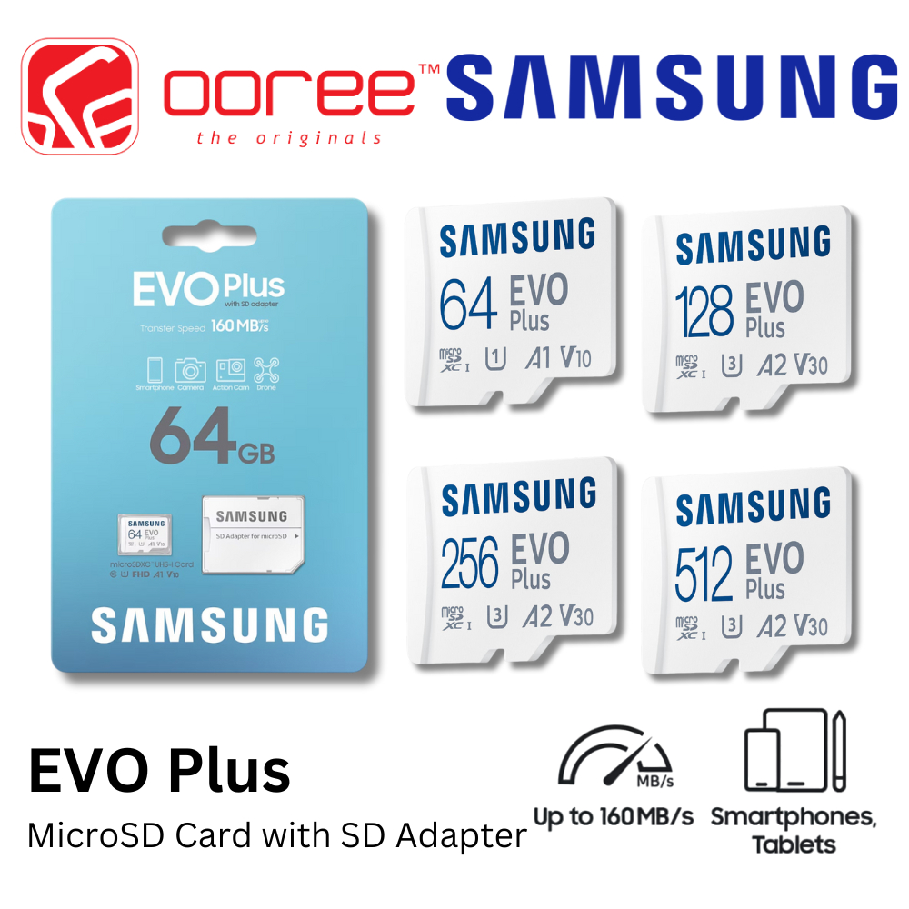 Samsung EVO PLUS MICRO SD CARD การ์ดหน่วยความจําพร้อมอะแดปเตอร์ SD ...