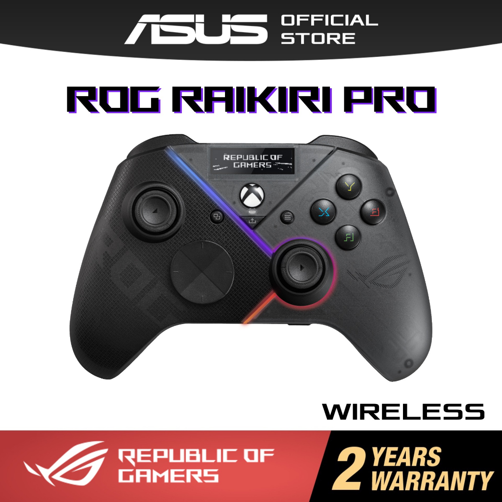 คอนโทรลเลอร์เกมไร้สาย ASUS ROG Raikiri PRO สําหรับเล่นเกมพีซี ROG Ally ...