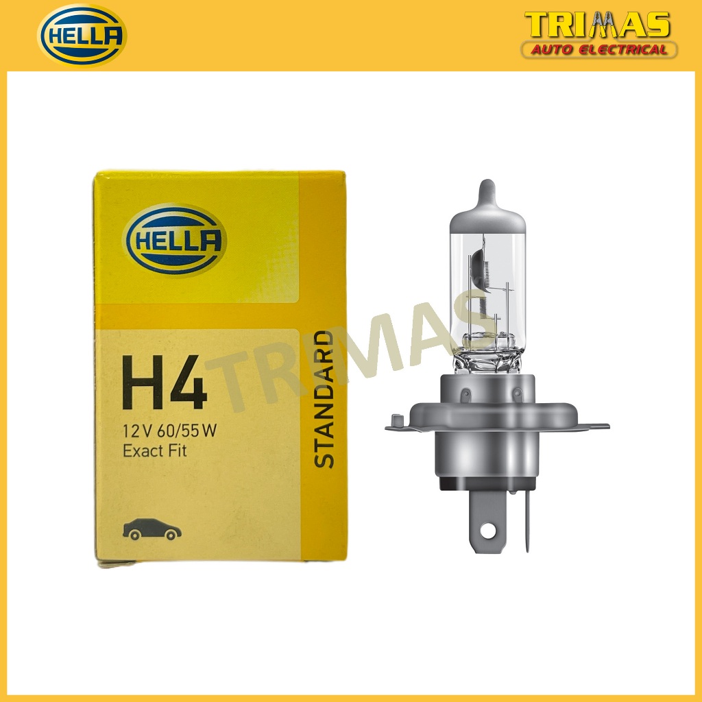 Hella เยอรมนี H4 12V 60/55W หลอดฮาโลเจนหลอดไฟ Proton Perodua | Shopee ...