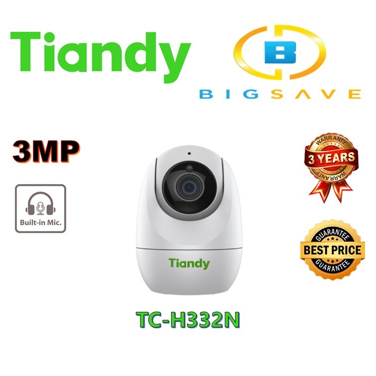 Tiandy กล้องวงจรปิด 3MP TC-H332N อินฟราเรด WIFI IP CCTV NETWORK CAMERA | Shopee Thailand