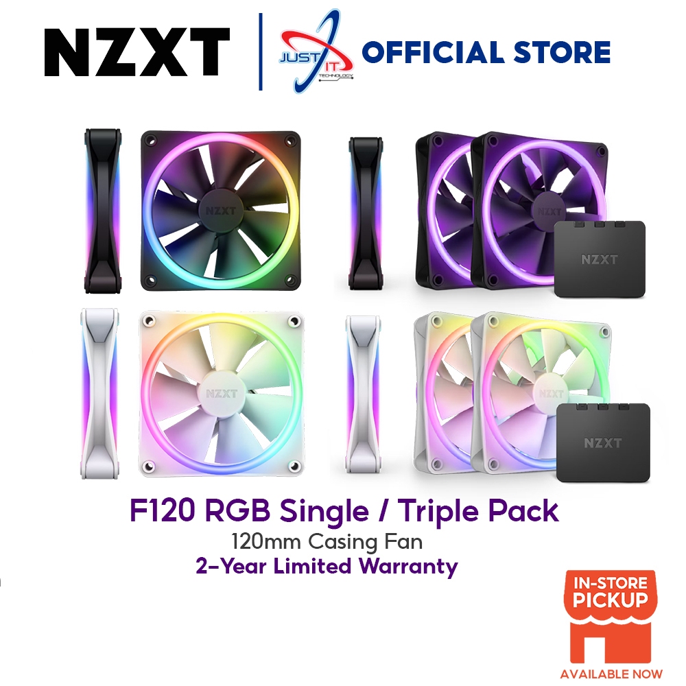 Nzxt F120 RGB DUO SINGLE / TRIPLE PACK 120 มม . พัดลม CASING | Shopee ...
