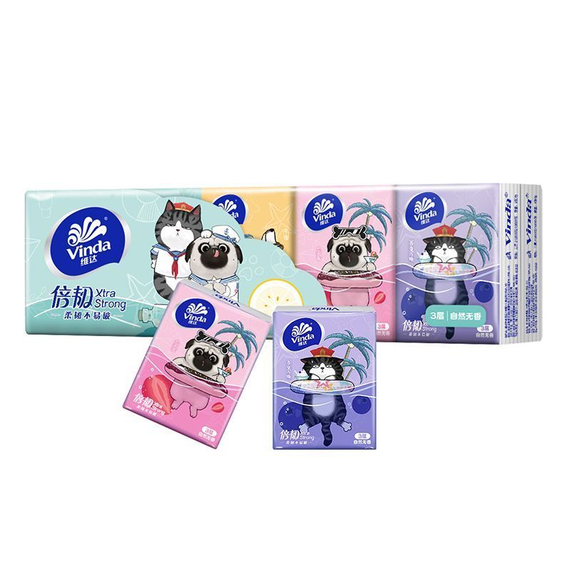 Vinda Xtra Strong Pocket Tissues - 3 ชั ้ น - 210mmX210mm - 8 แผ ่ น ...