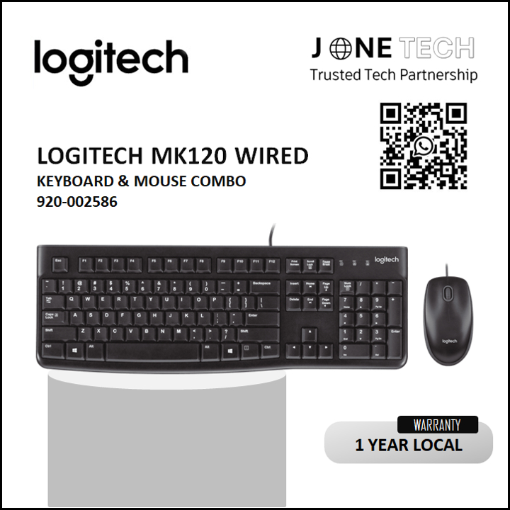 Logitech MK120 / K120 - คีย์บอร์ด USB WIRED & MOUSE COMBO / คีย์บอร์ด ...