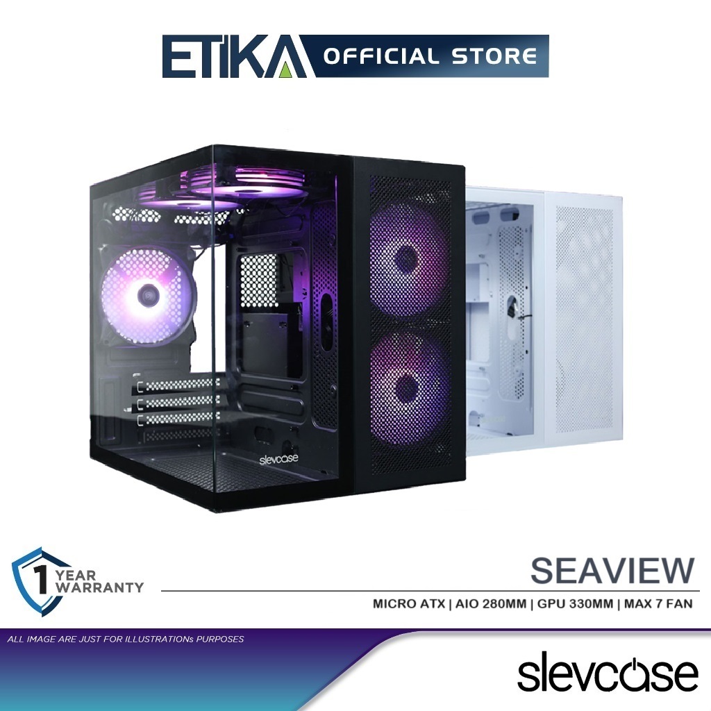 Slev SlevCase SEAVIEW High Airflow Dual Chamber Micro ATX Gaming Casing ...