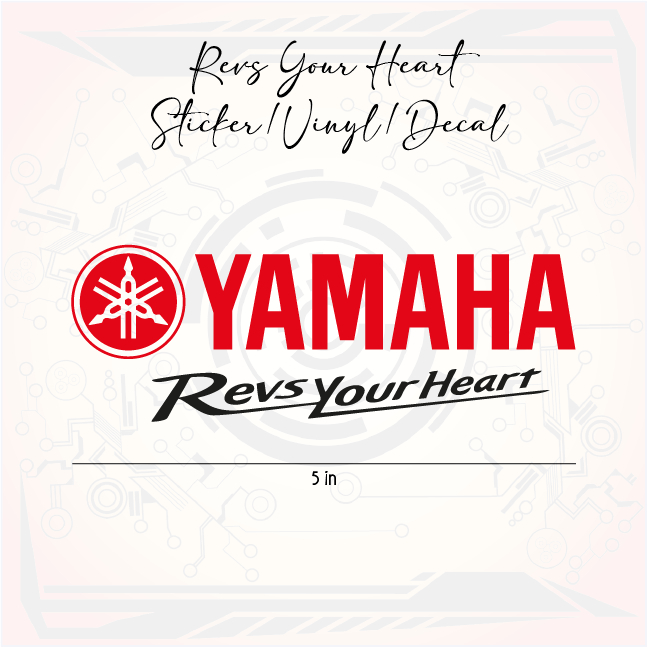 Yamaha Revs Your Heart Cutting Sticker | Shopee Thailand