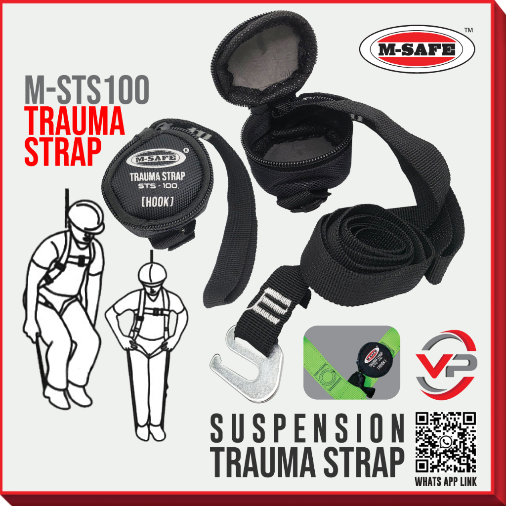 M-SAFE SUSPENSION TRAUMA SAFETY STRAP WEAR WITH BODY HARNESS, EXTRA ...