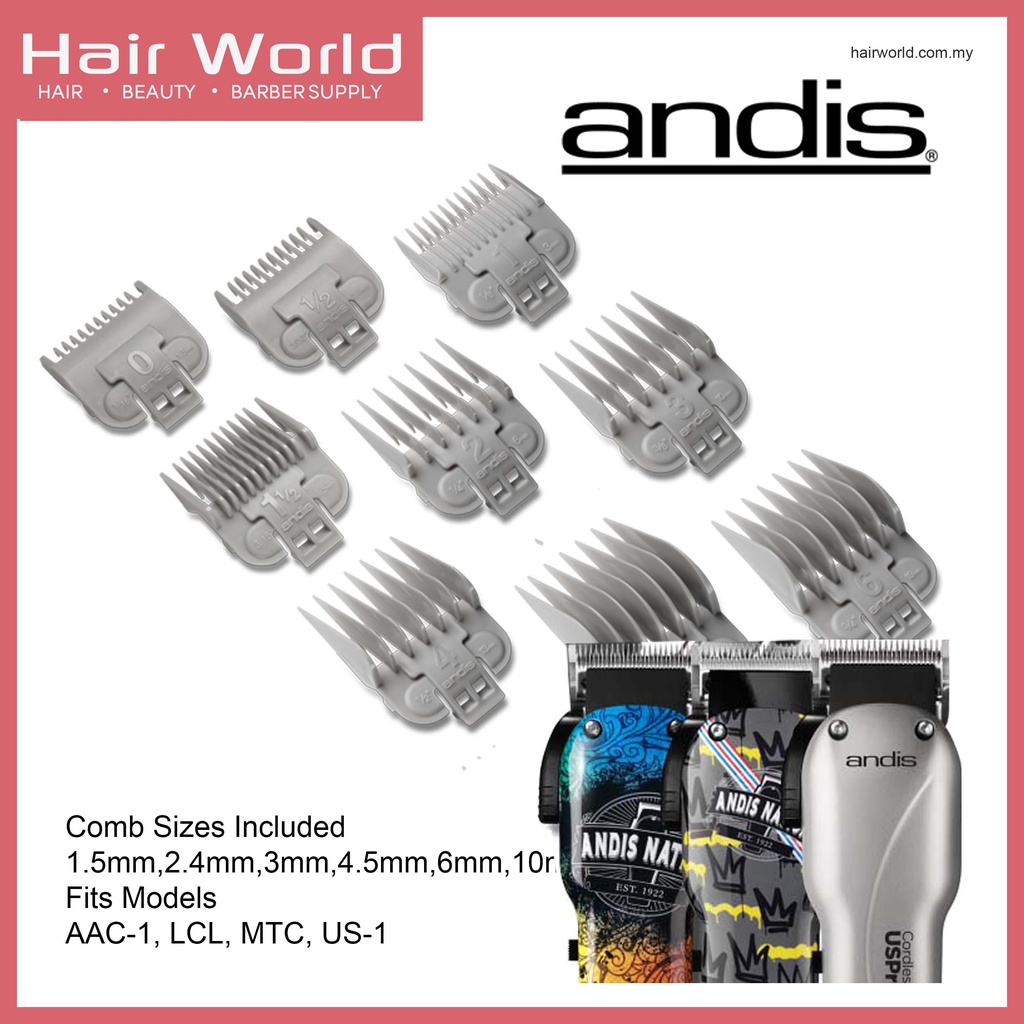 Andis Snap-On Blade Attachment Combs 9 Comb Set-Original | Shopee Thailand