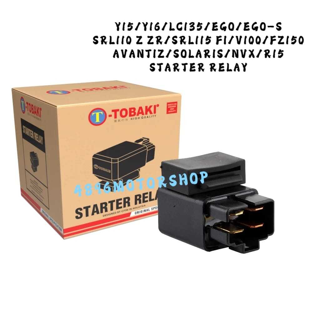 Tobaki STARTER RELAY Y15 Y16 LC135 V100 EGO AS AVANTIZ SOLARIS NVX R15 ...