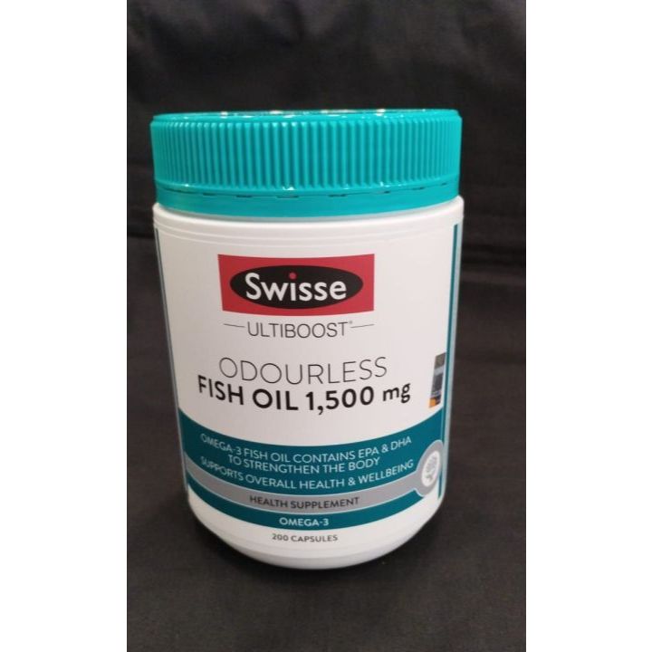 Swisse ULTIBOOST ODOURLESS FISH OIL 1500MG 200S | Shopee Thailand