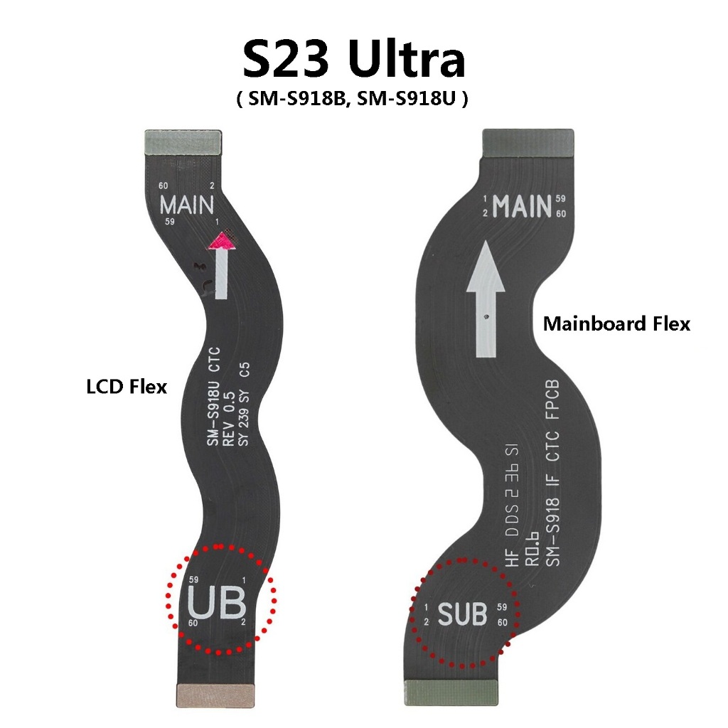 Samsung Galaxy S23 Ultra ( SM-S918B, SM-S918U ) จอแสดงผล LCD เมนบอร์ด ...