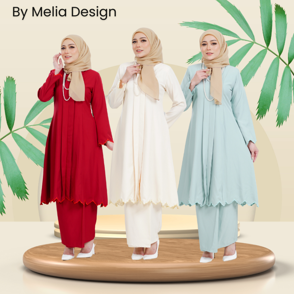 Hitam By Melia Design Baju Kebarung Moden Sulam Biku Viral Baju Tunang ...