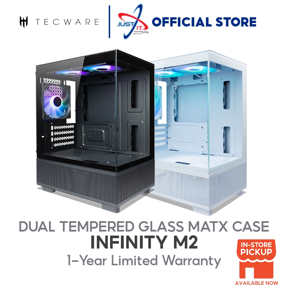 Tecware INFINITY M2 TG ARGB MATX DESKTOP เคสพีซี (สีดํา / สีขาว ...