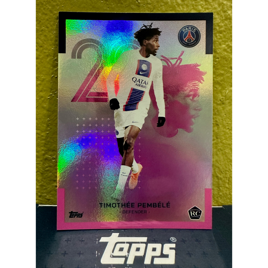ชุดการ์ดฟุตบอล Timothee Pembele RC 37 99 2022 23 Topps Paris Saint ...